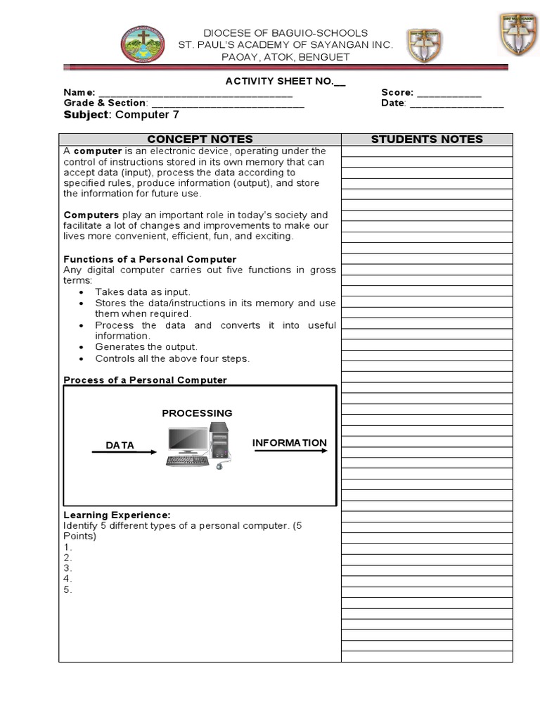 Activity Sheet 1 | PDF