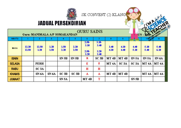 Jadual Mengajar Mala