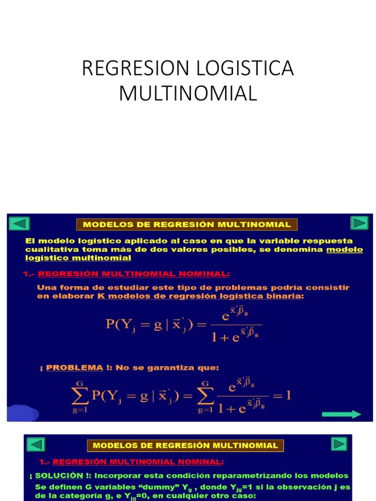 Regresion Logistica Multinomial | PDF