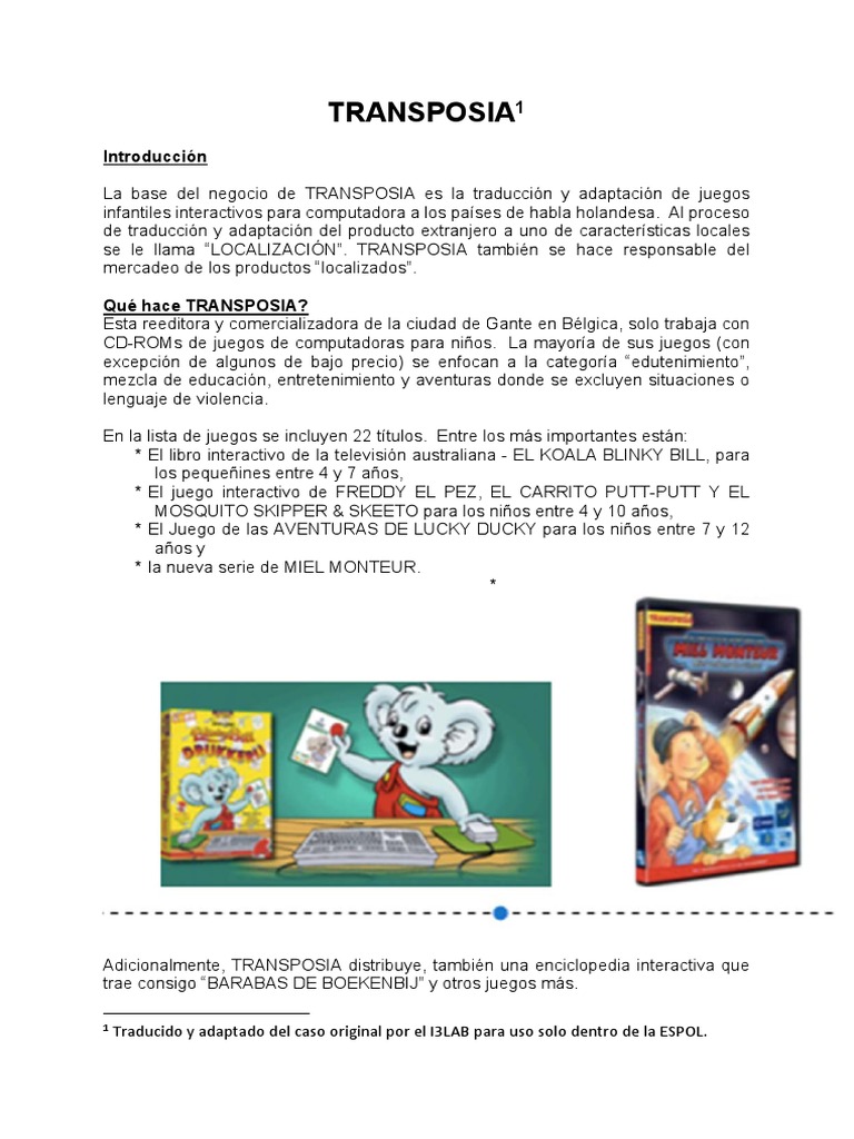 Transposia | PDF | Al por menor | Producto (Negocio)