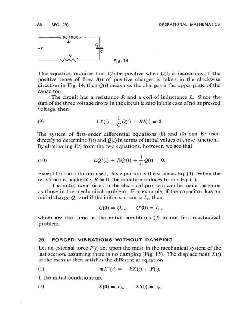 Operational Mathematics: Differential Equations | PDF | Inductance ...