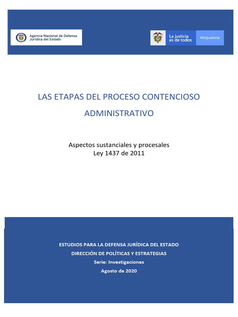 Las Etapas Del Proceso Contencioso Administrativo Descargar Gratis