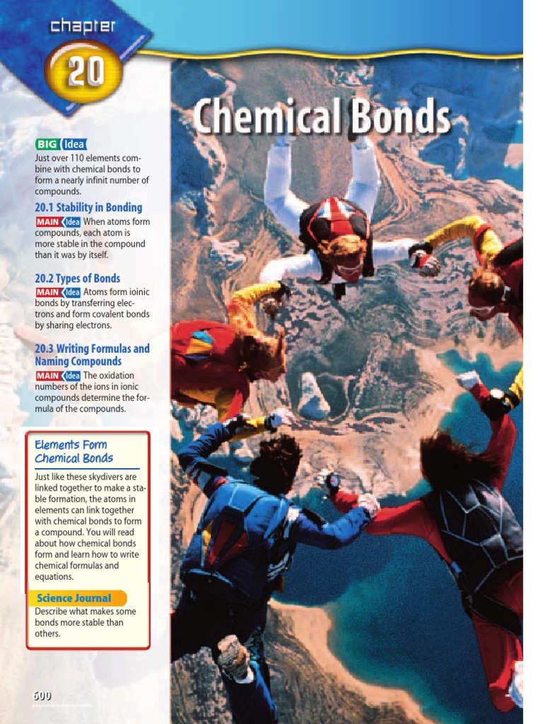 Chap - 20 Textbook Glencoe Chemical Bonds | PDF | Ion | Chemical Bond