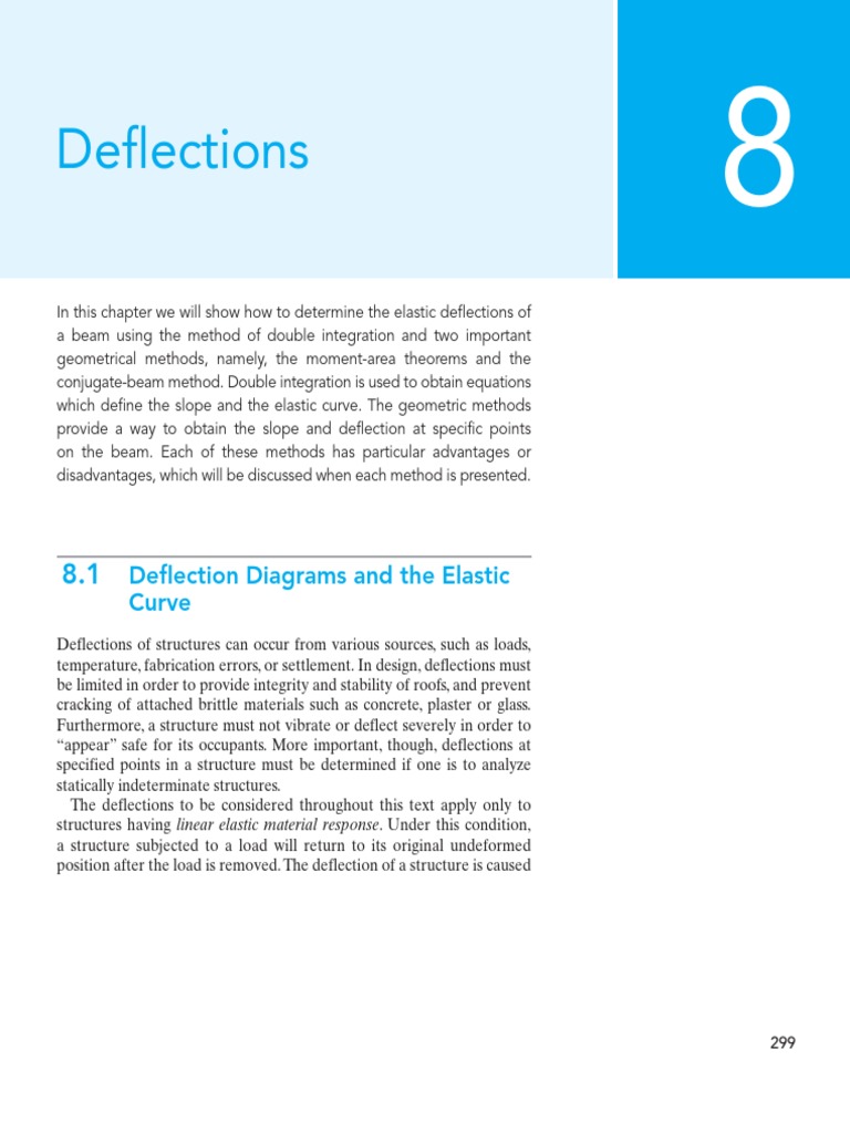 8a. Hibbeler - 8th - Deflection and Elastic Beam Theory | PDF | Bending ...