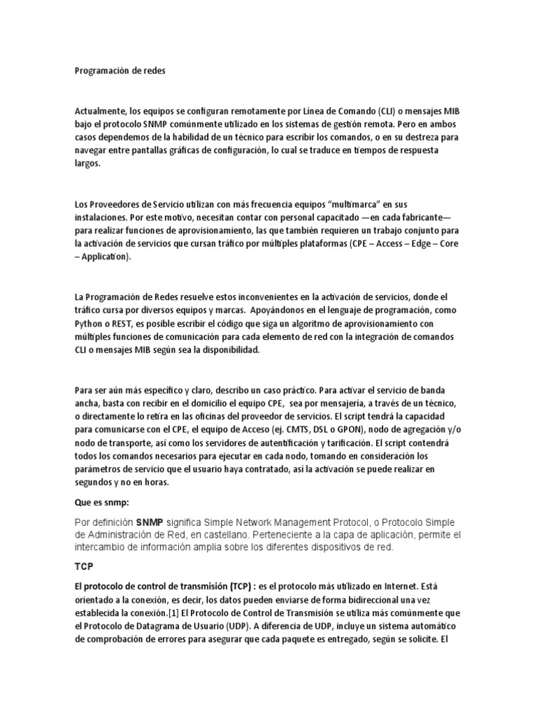 Programación de Redes | PDF | Red de computadoras | Protocolos de internet