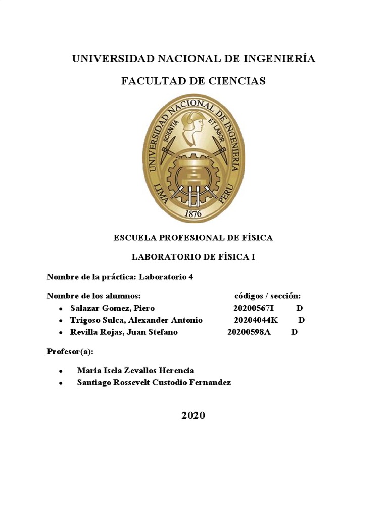 Laboratorio 4 - Fisica-Teorema Del Trabajo y Energia | PDF | Integral ...