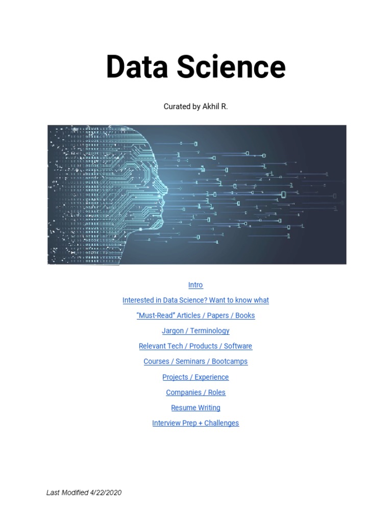 Data Science Career Guide | PDF | Data Science | Analytics