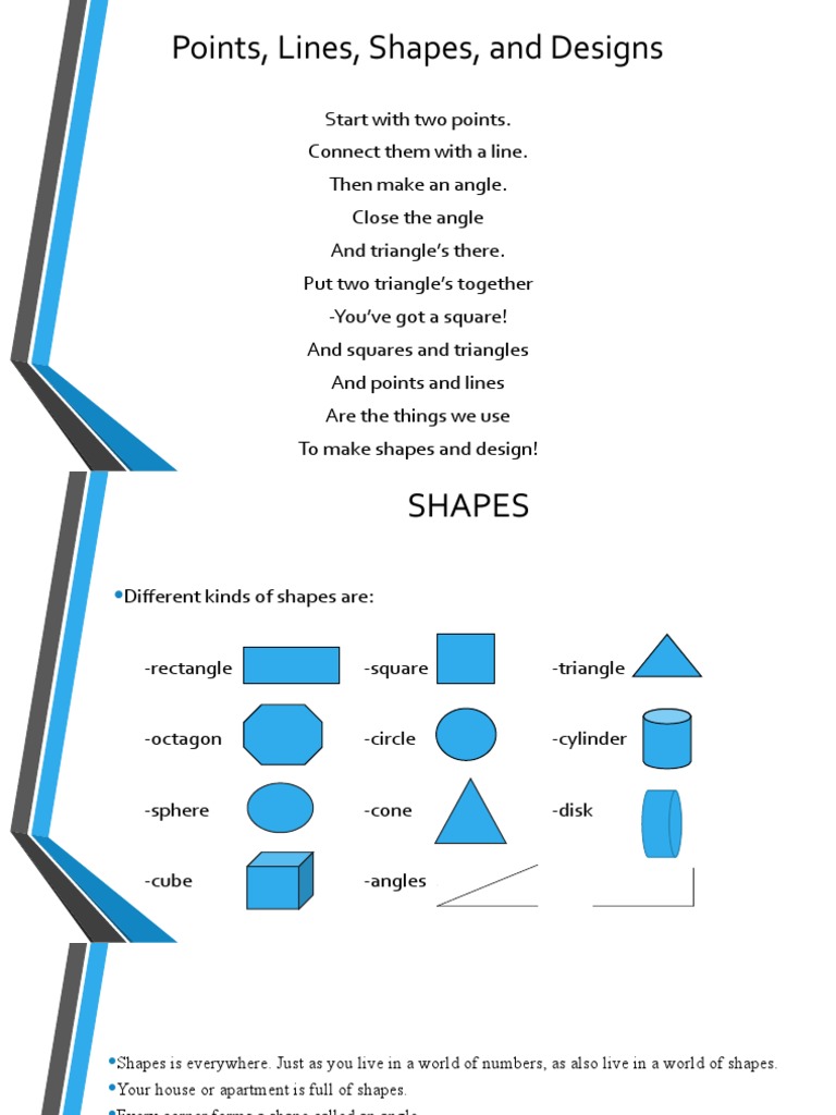 Points, Lines, Shapes, and Designs | PDF | Shape | Length