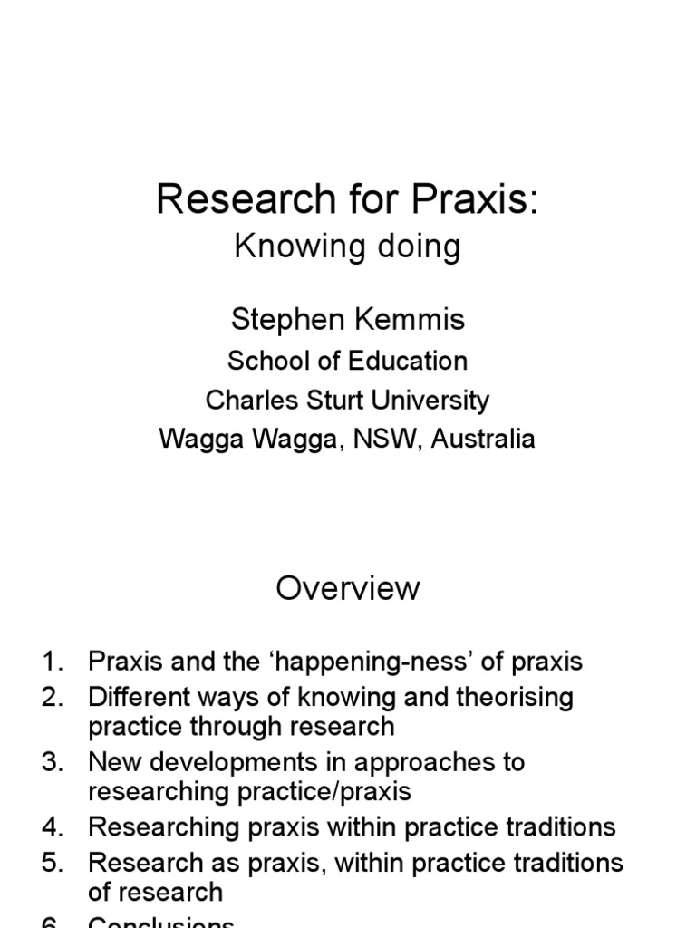 Research For Praxis:: Knowing Doing | PDF | Praxis (Process) | Theory