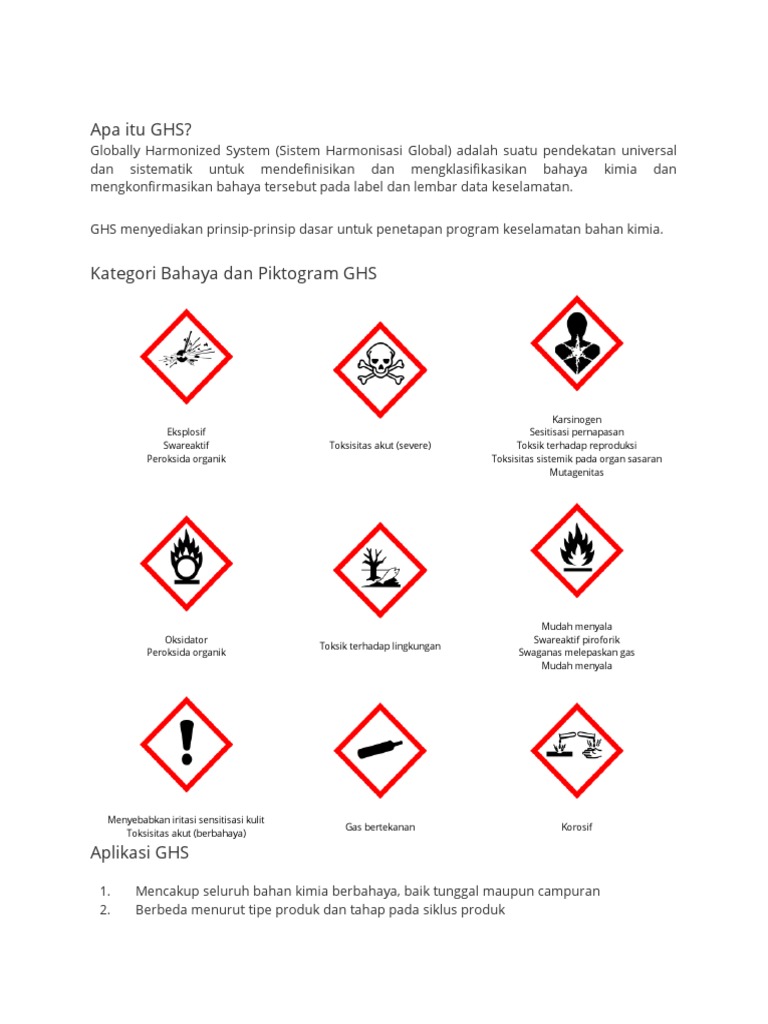 Bahan GHS | PDF | Kesehatan Holistik