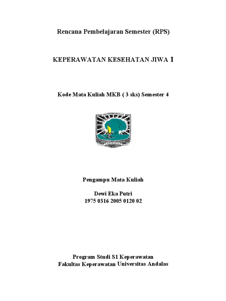 RPS Keperawatan Kesehatan Jiwa I-1 | PDF