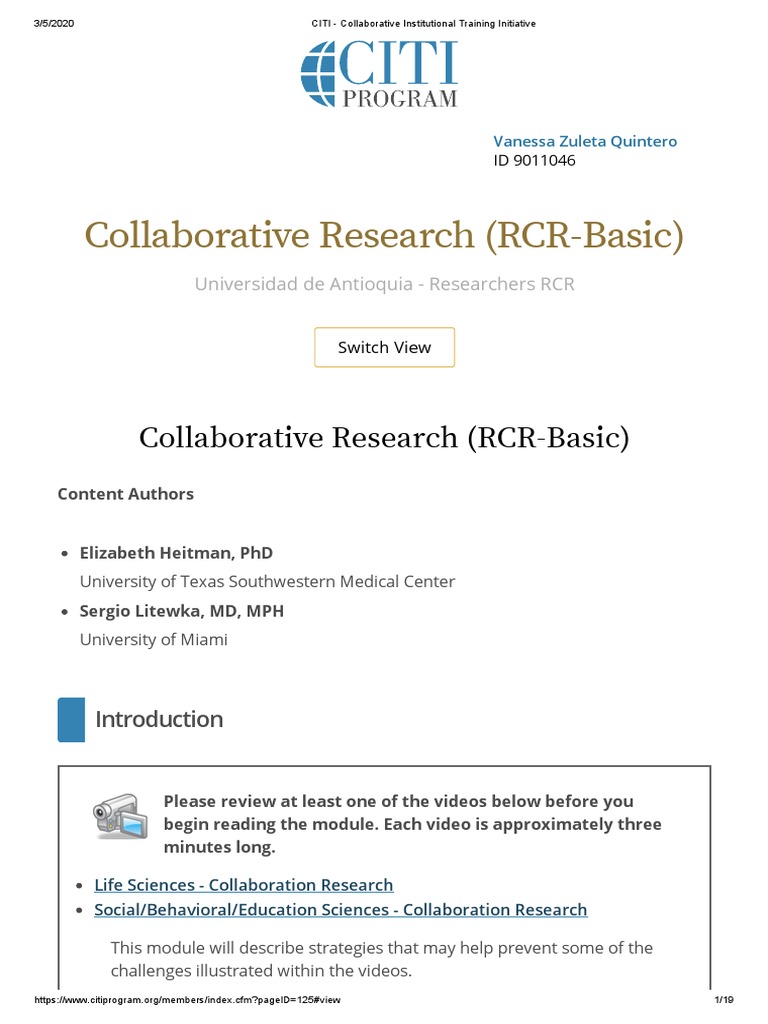 Collaborative Research | PDF | Interdisciplinarity | Collaboration