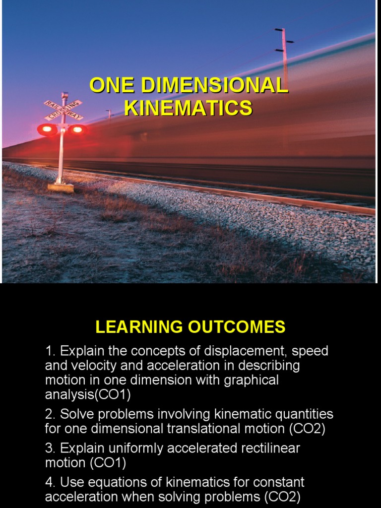 One-Dimensional Kinematics | PDF | Velocity | Kinematics