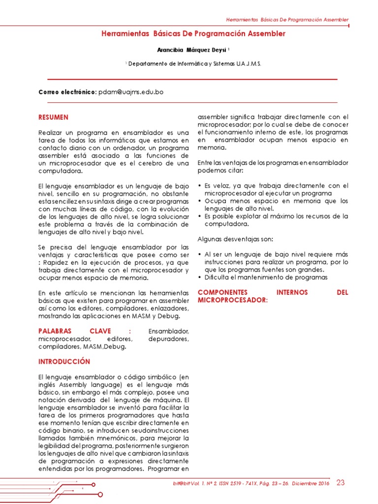 Bitabit Art4 PDF | PDF | Lenguaje ensamblador | Lenguaje de programación