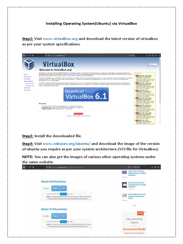 And Download The Latest Version of Virtualbox As Per Your System ...