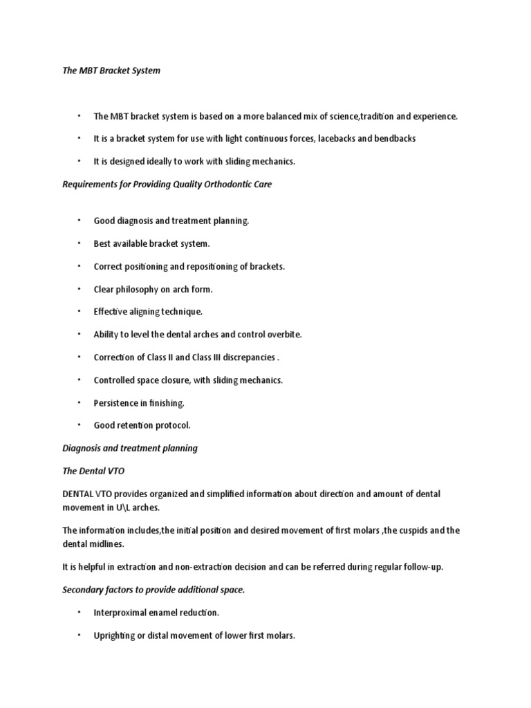 An In-Depth Analysis of the MBT Bracket System: Specifications ...