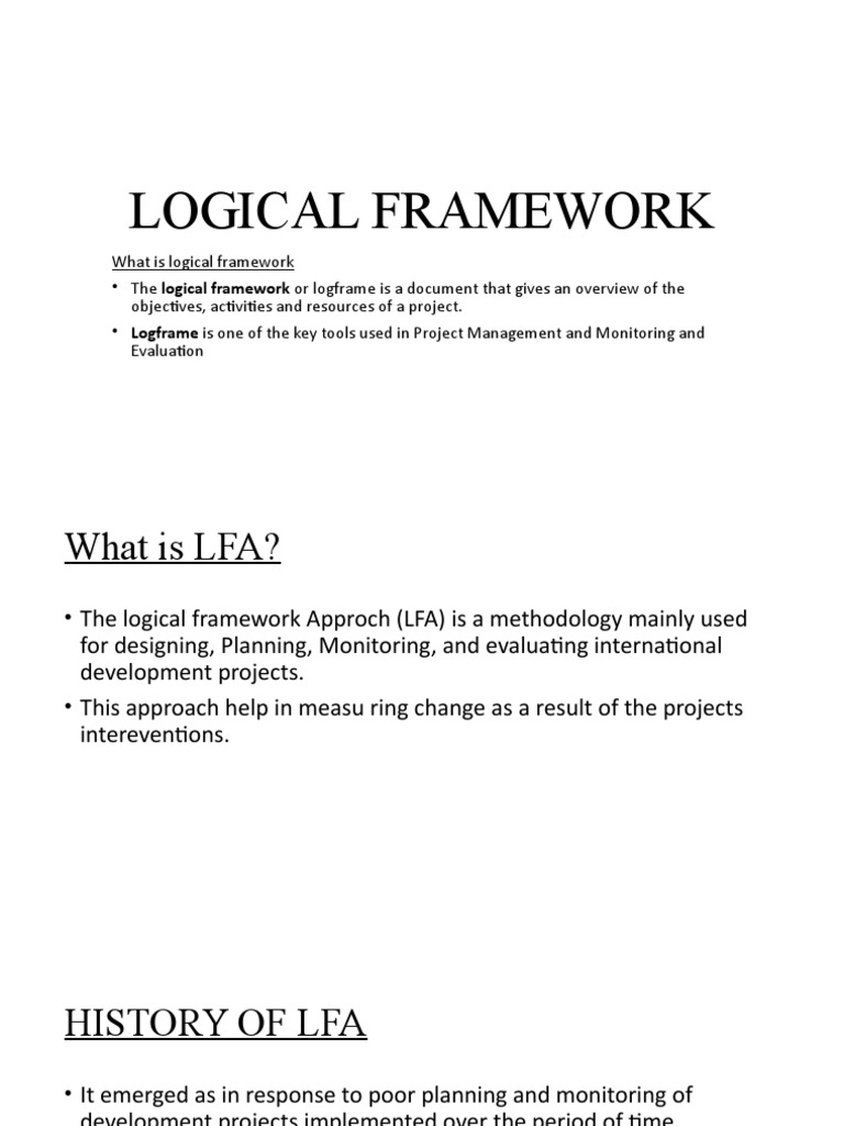 Logical Framework | PDF | Business