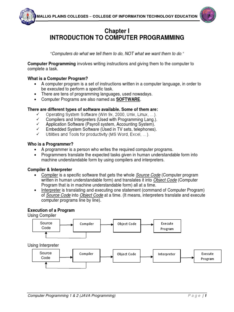 CBLM-Computer Programming | Download Free PDF | Computer Program | Programming