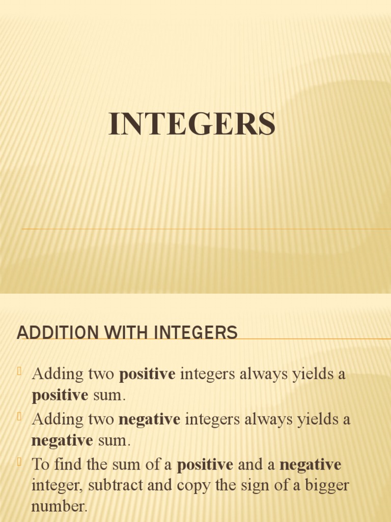 Rules of Signs | PDF