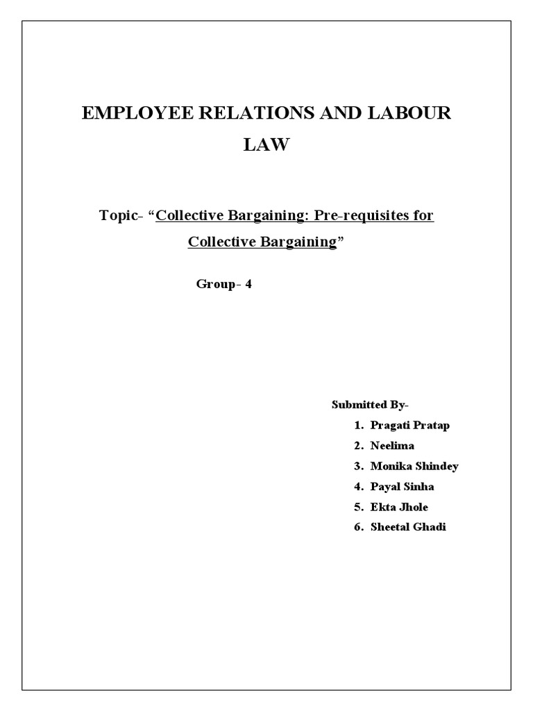 Collective Bargaining Essentials | PDF | Collective Bargaining | Bargaining