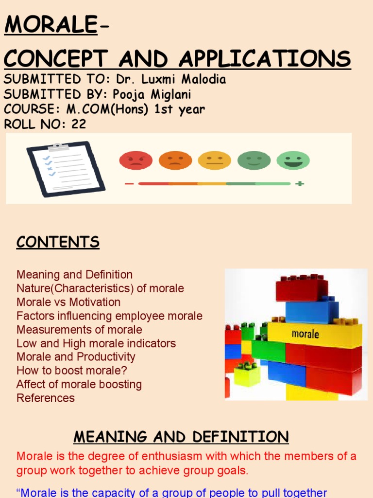 Understanding Employee Morale Concepts | PDF | Motivation | Motivational