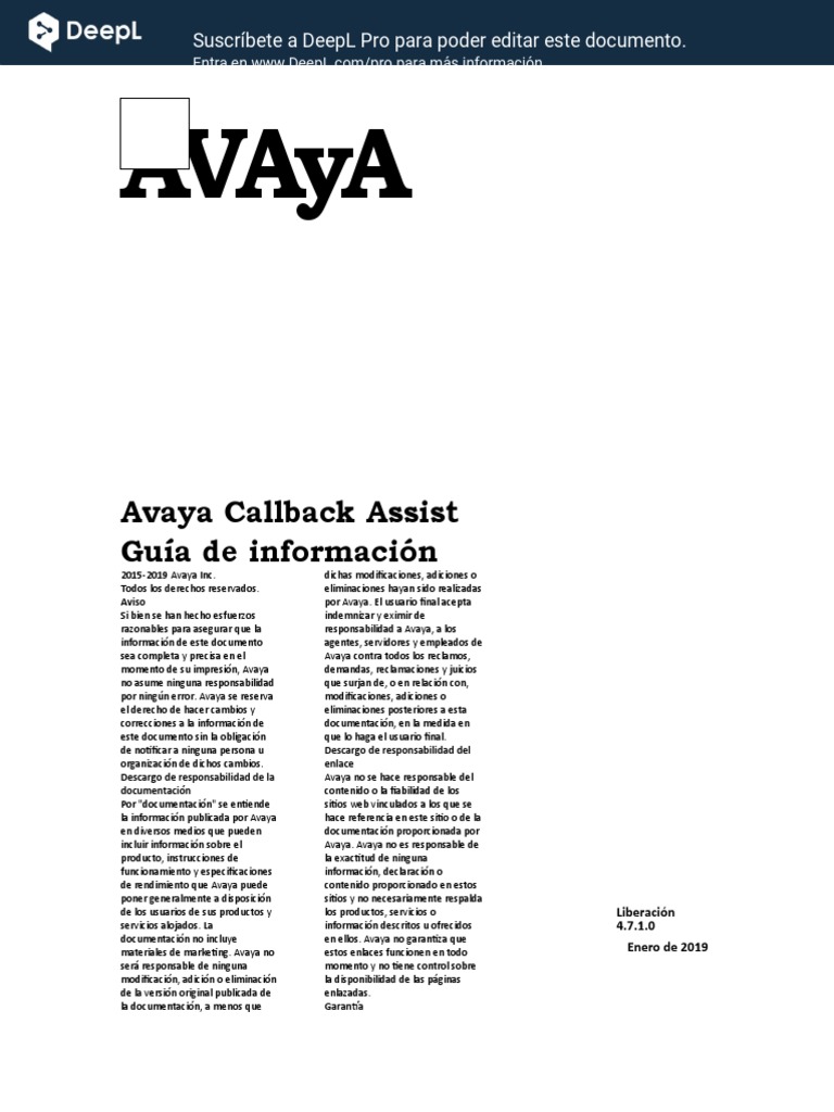 Avaya Callback Assist Reporting Guid Español | PDF | Software | Red mundial