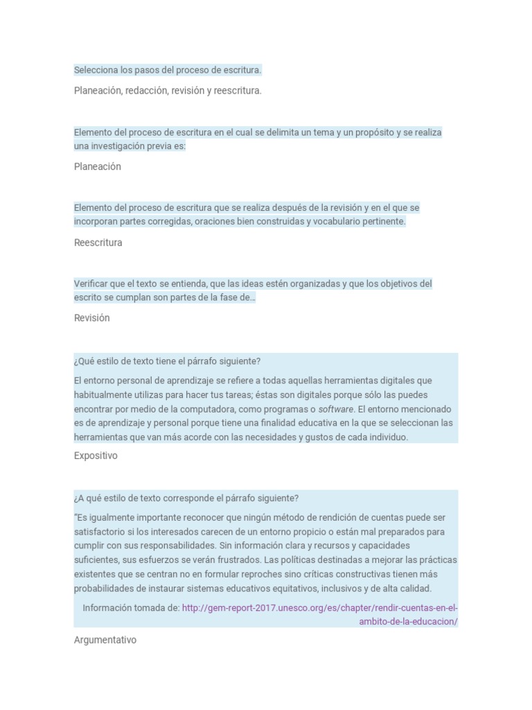 Cuestionarios Semana 2 Modulo 2 | PDF | Planificación | Información