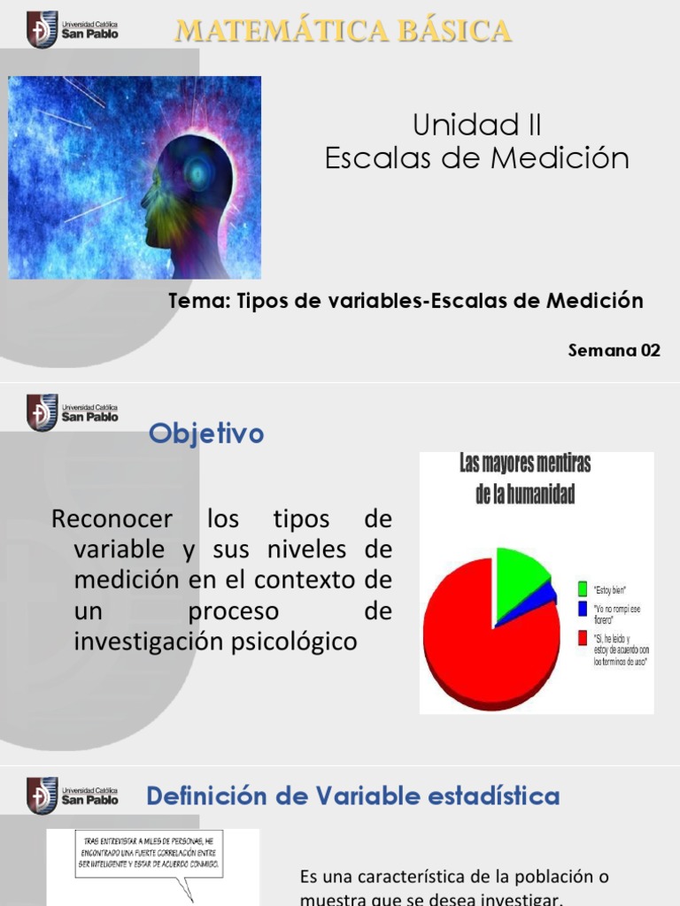 D2 Tipos de Variables, Escalas de Medición | PDF | Nivel de medida ...