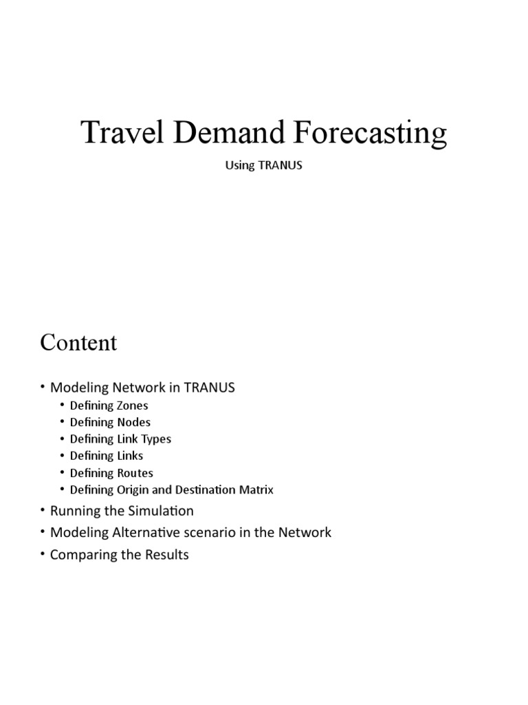 Travel Demand Forecasting | PDF