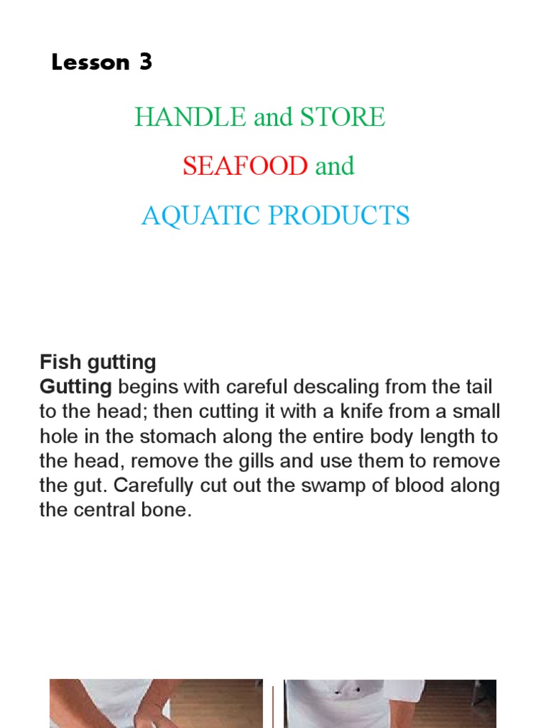 Seafood Handling and Storage Guidelines | PDF | Kitchen Utensil | Foods