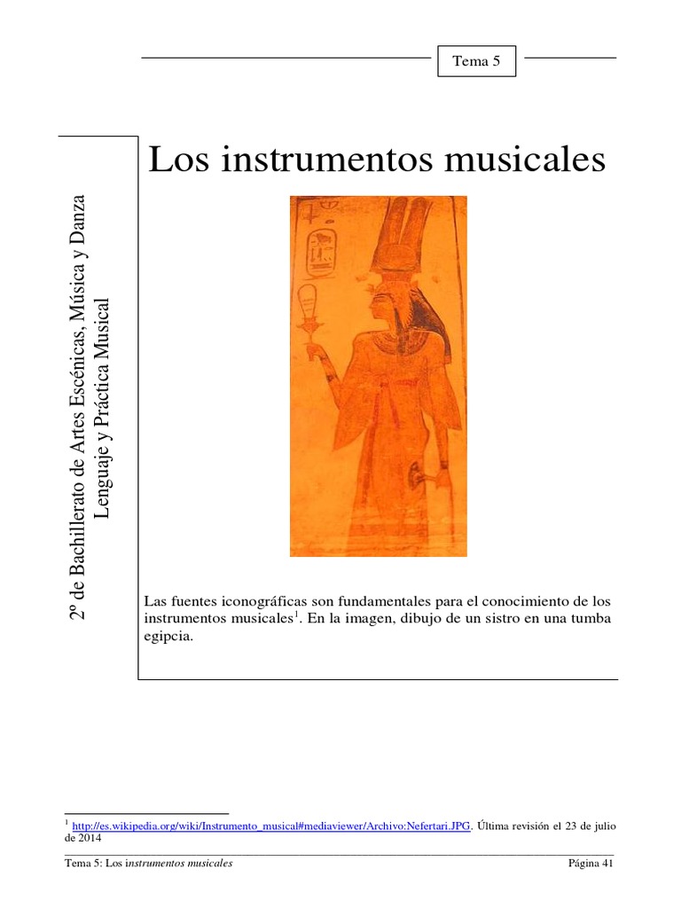 Los Instrumentos Musicales | PDF | Instrumentos musicales | Orquestas