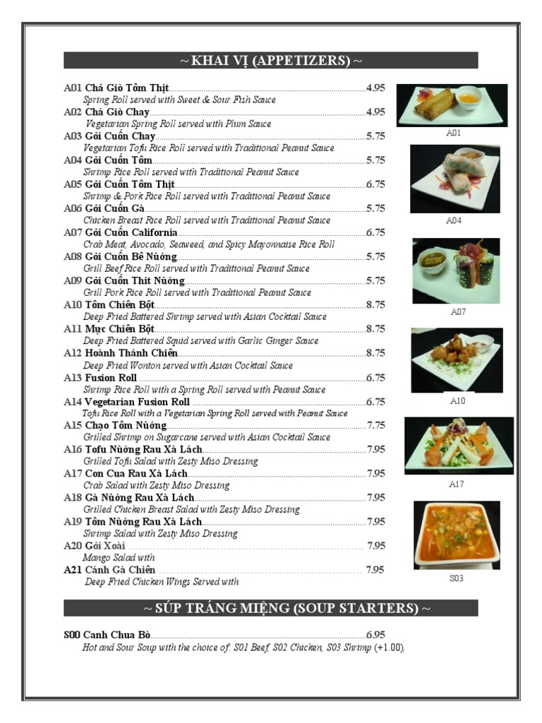Pho Fusion Menu 2020 v1 | PDF | Thai Cuisine | Vietnamese Cuisine