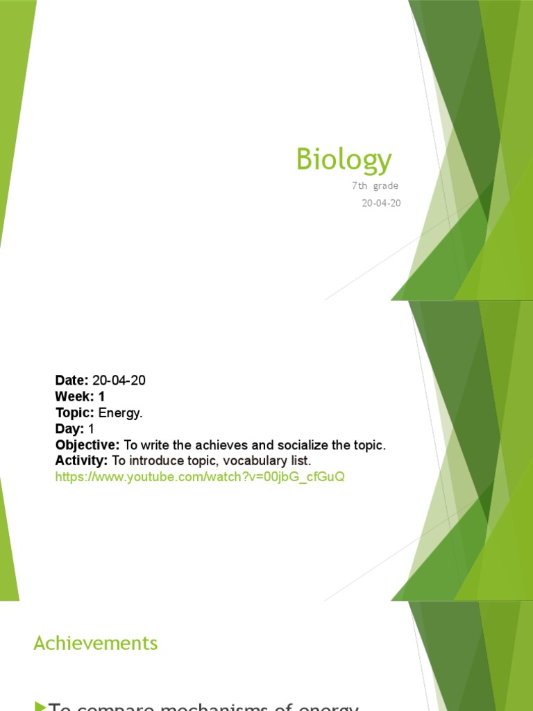 Biology 7th Grade 20-04-20 | PDF | Career & Growth | Wellness