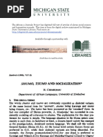 Shona Totems and Their Meanings | PDF | Linguistic Typology | Syntax