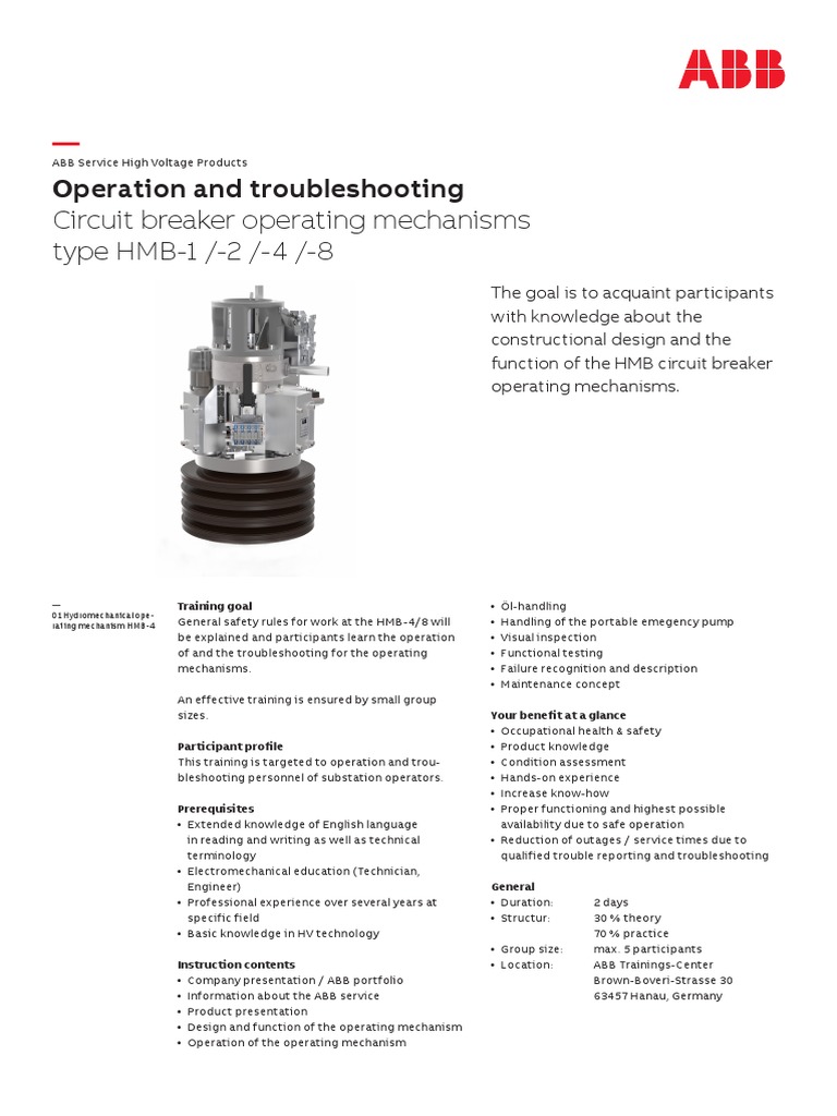 Operation and Troubleshooting: Circuit Breaker Operating Mechanisms ...