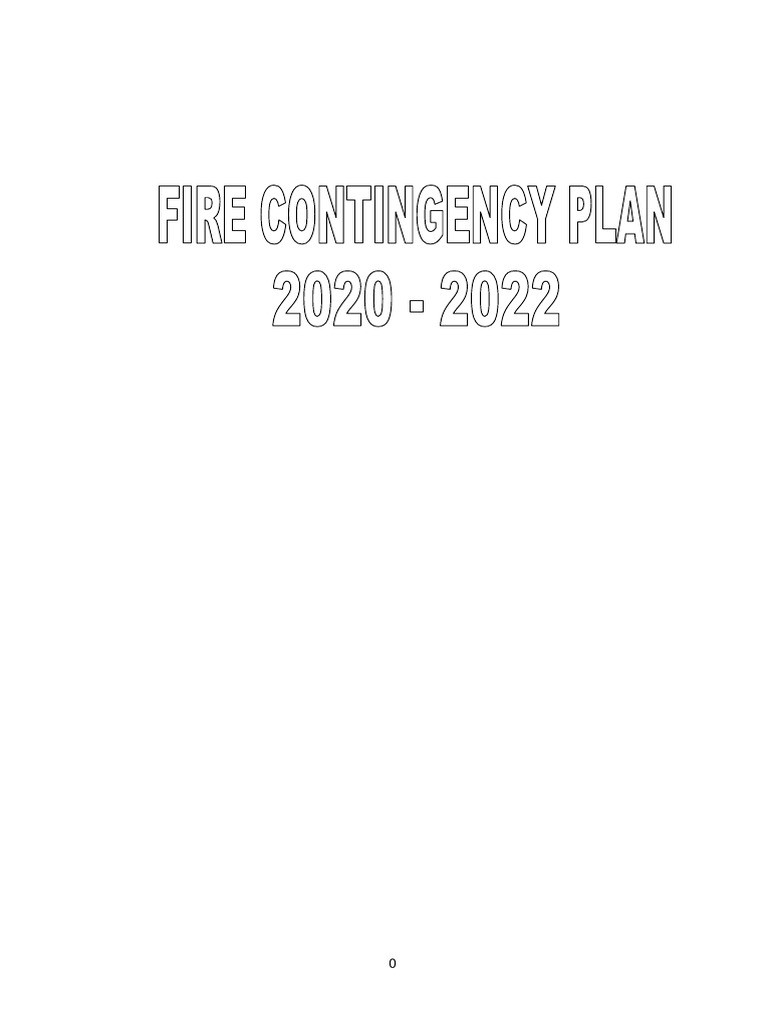 Fire Contingency Plan (Final) | PDF | Fire Safety | Safety
