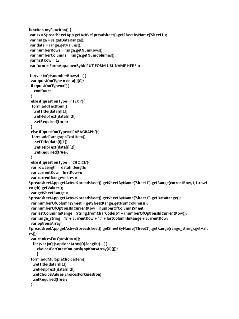 Script Google Sheet To Form | PDF | Hypertext | World Wide Web