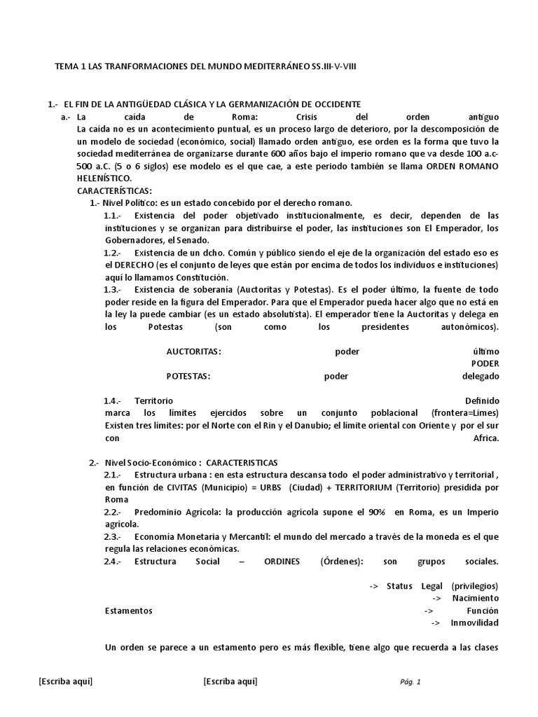 Apuntes Edad Media | PDF | Pueblos germánicos | Roma antigua Apuntes Edad Media | PDF | Pueblos germánicos | Roma antigua