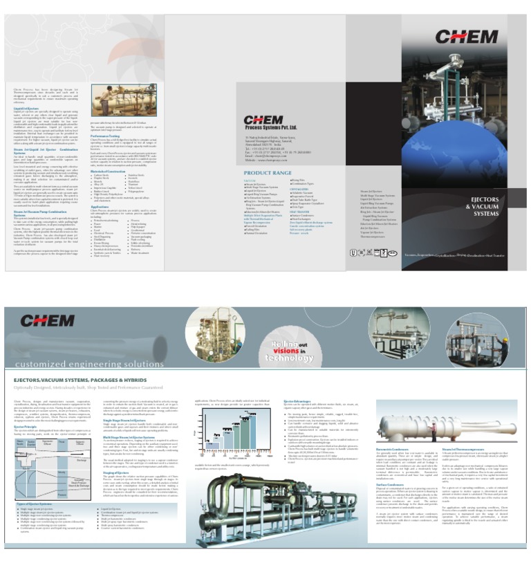 Chem Process VacuumSystem Brochure1 | PDF | Vacuum | Jet Engine