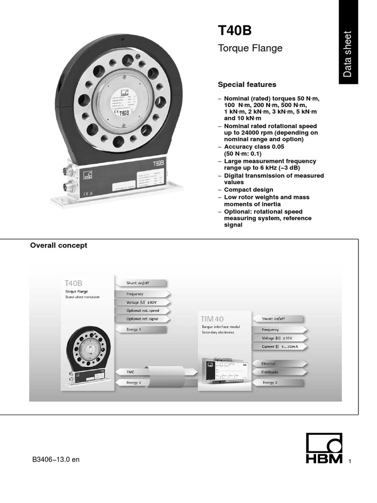 T40B Torque Flange - 323 | PDF | Torque | Electromagnetic Interference