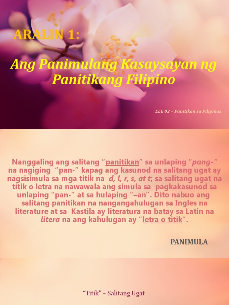 Panitikan PPT 1 | PDF