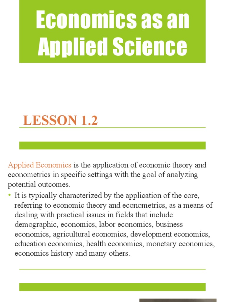 Applied Economics in Philippine Issues | PDF | Economic Equilibrium ...