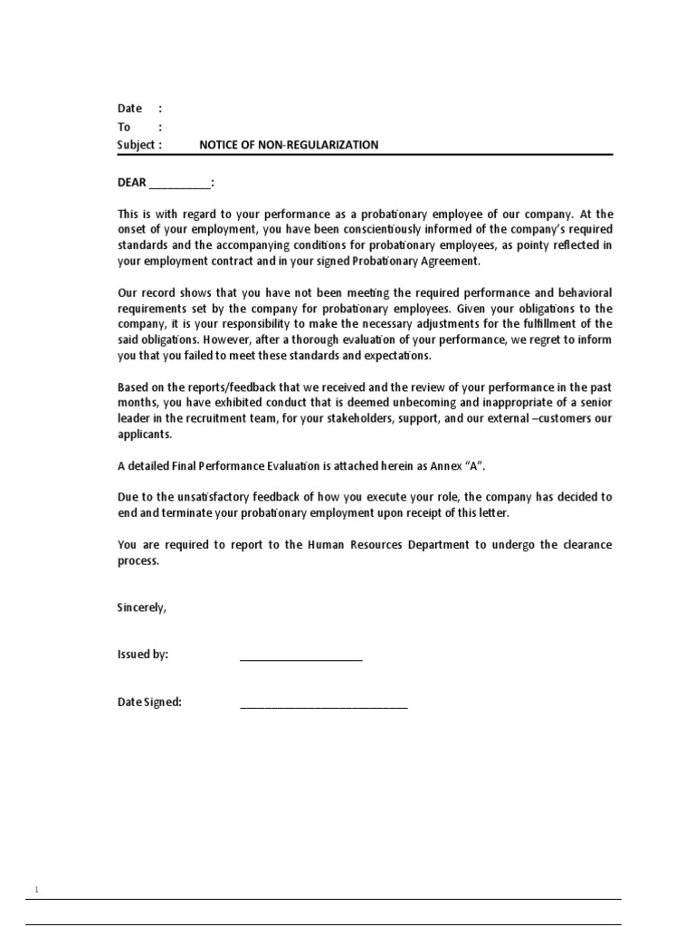 Notice of Non-Regularization Letter | PDF | Finance & Money Management