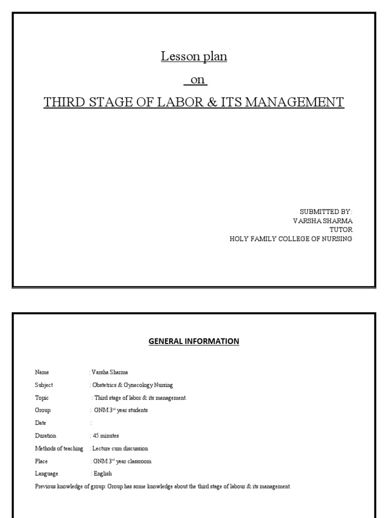 3rd Stage of Labour | PDF | Midwife | Childbirth