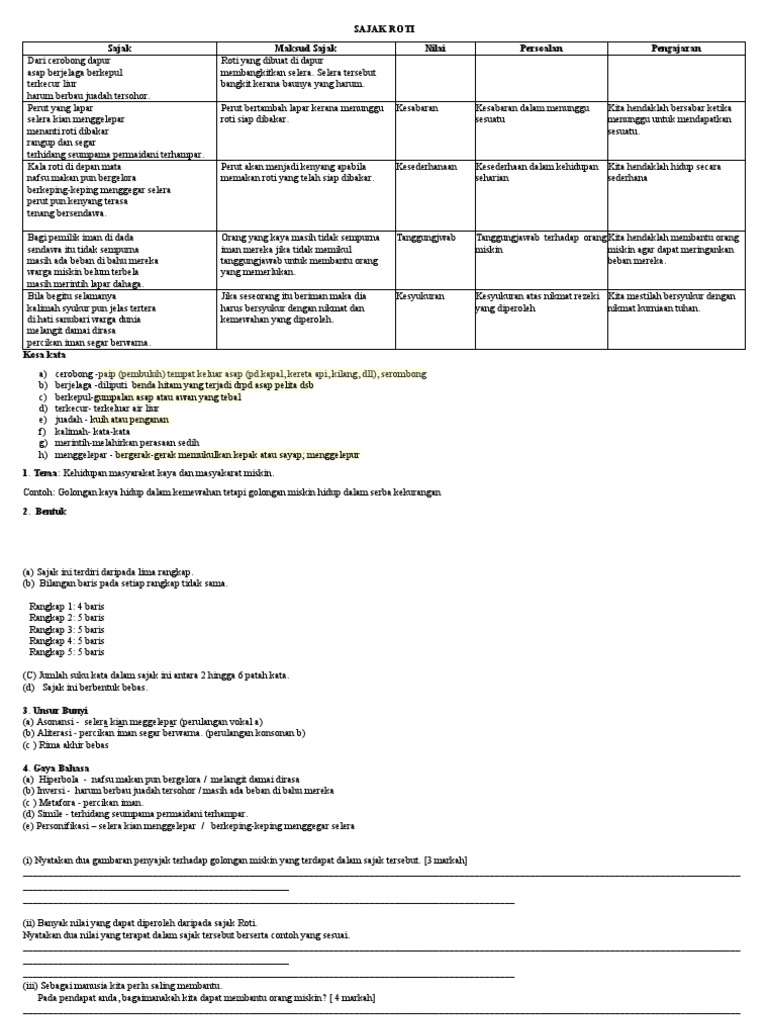 Sajak Roti | PDF