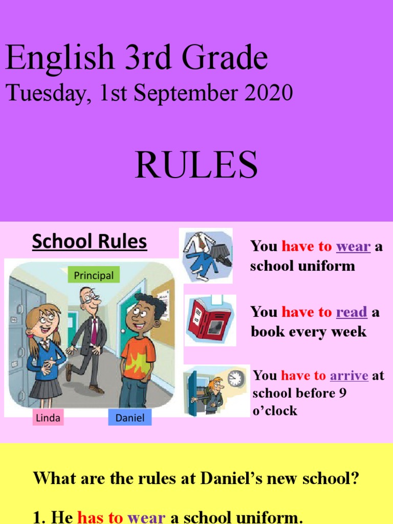 ENGLISH Grade 3 PPT Rules | PDF | Education Theory | Communication