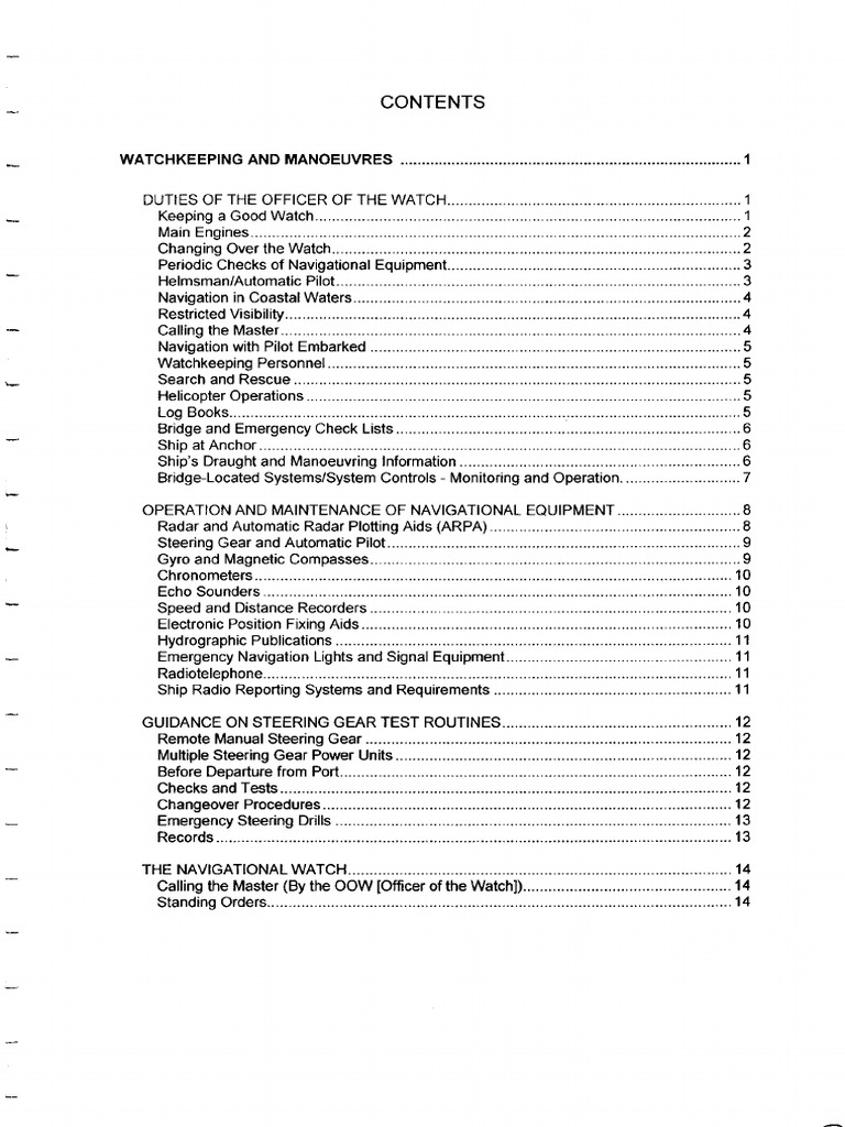 Bridge Watch Keeping | PDF | Navigation | Ships