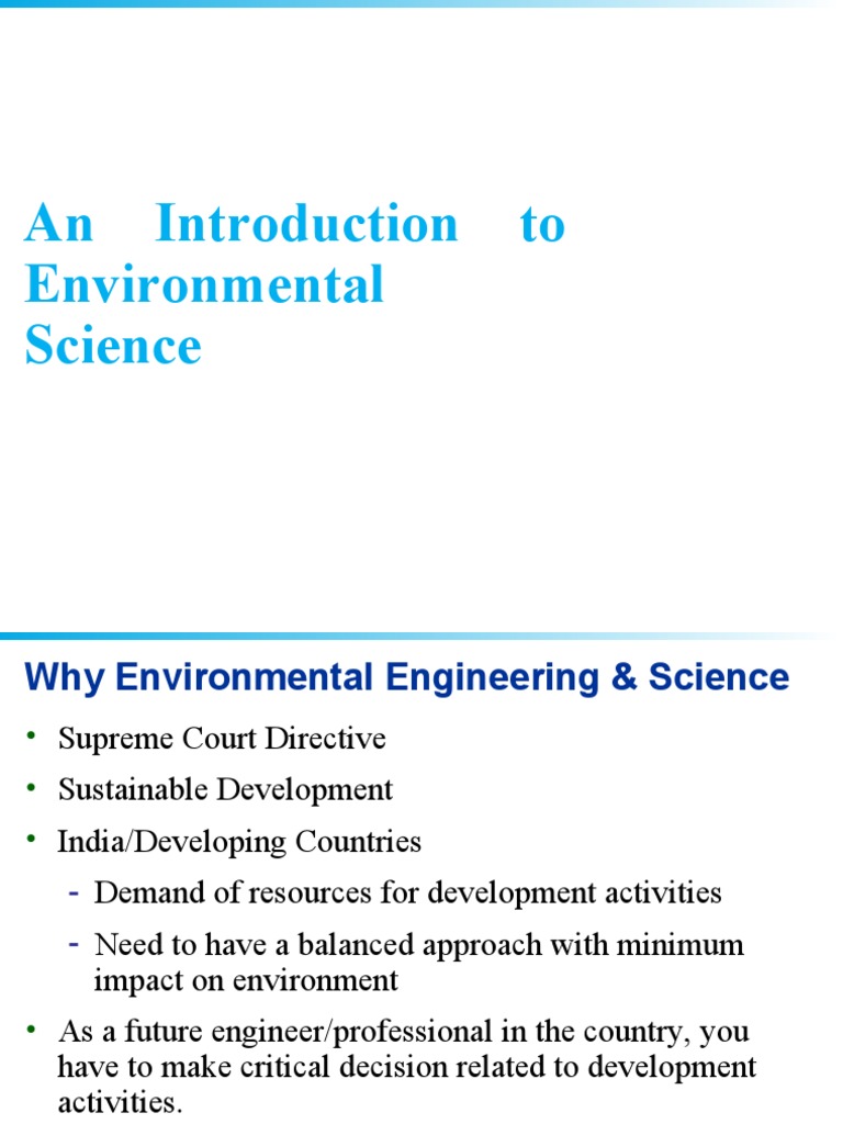 An Introduction To Environmental Science | PDF | Sustainability ...