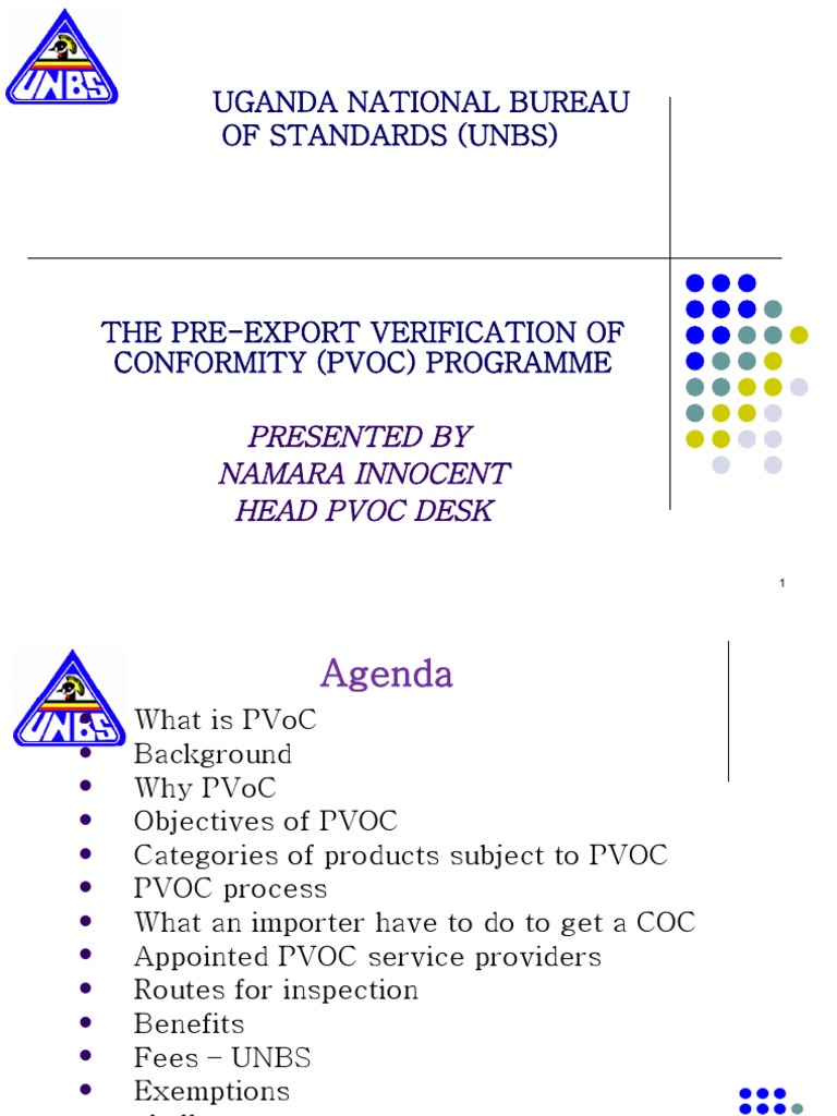 The Pre-Export Verification of Conformity (Pvoc) Programme | PDF ...