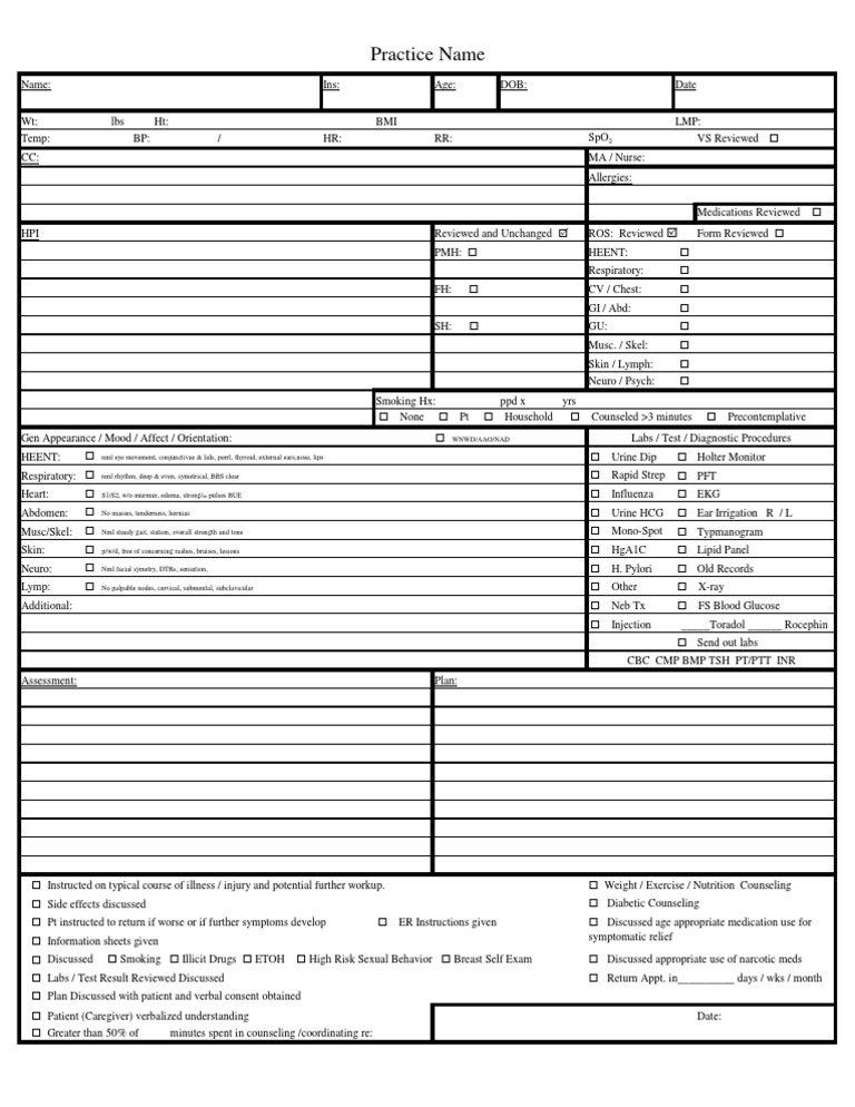 Office Visit Note | PDF | Health Sciences | Medicine